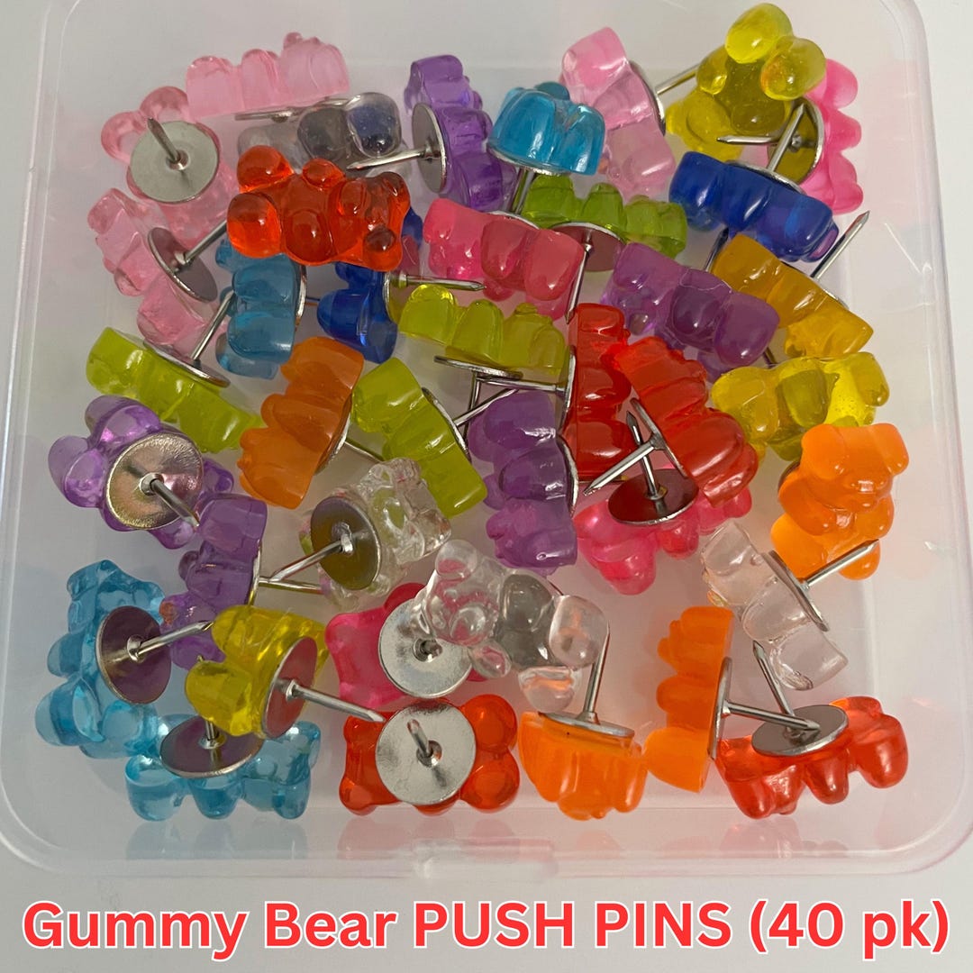 Gummy Bear Push Pins 40 | Push Pins Set | Cute Push Pins | Fun Push ...