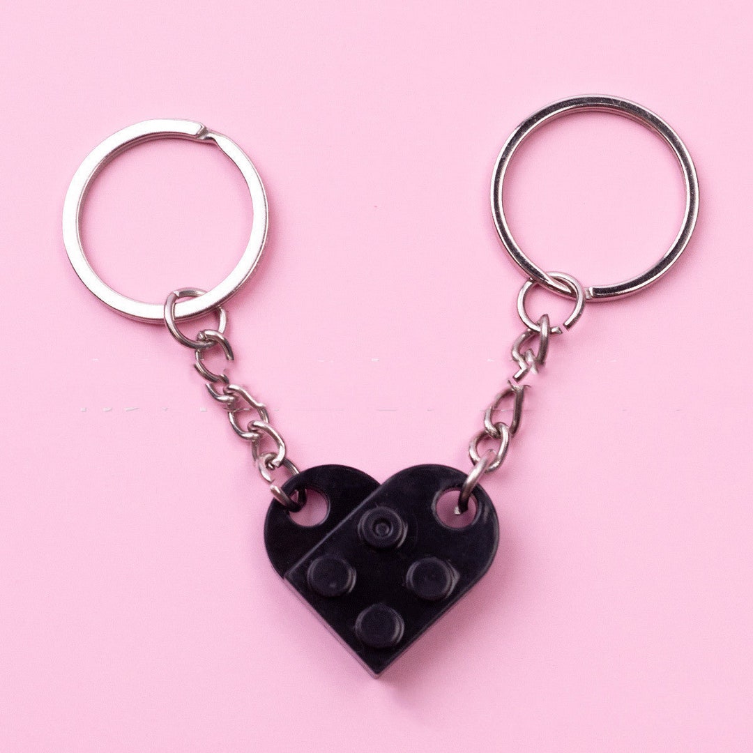 Lego Heart Keychain - Playful Couple Keychain - Etsy