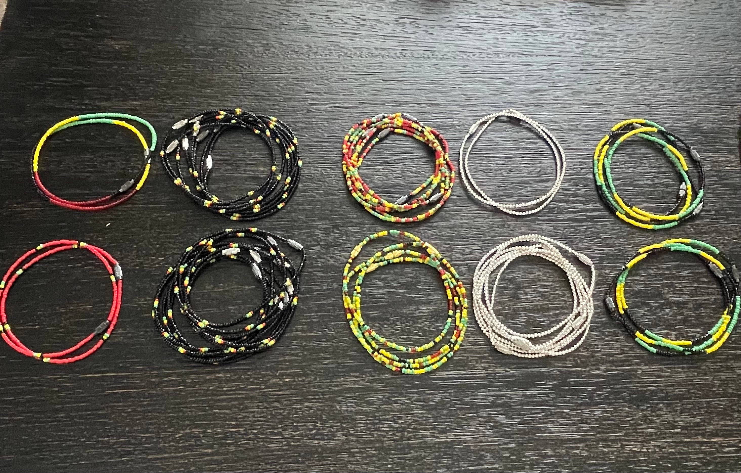 Rasta Beaded Anklet: Jamaican Color Ankle Bracelet - Etsy