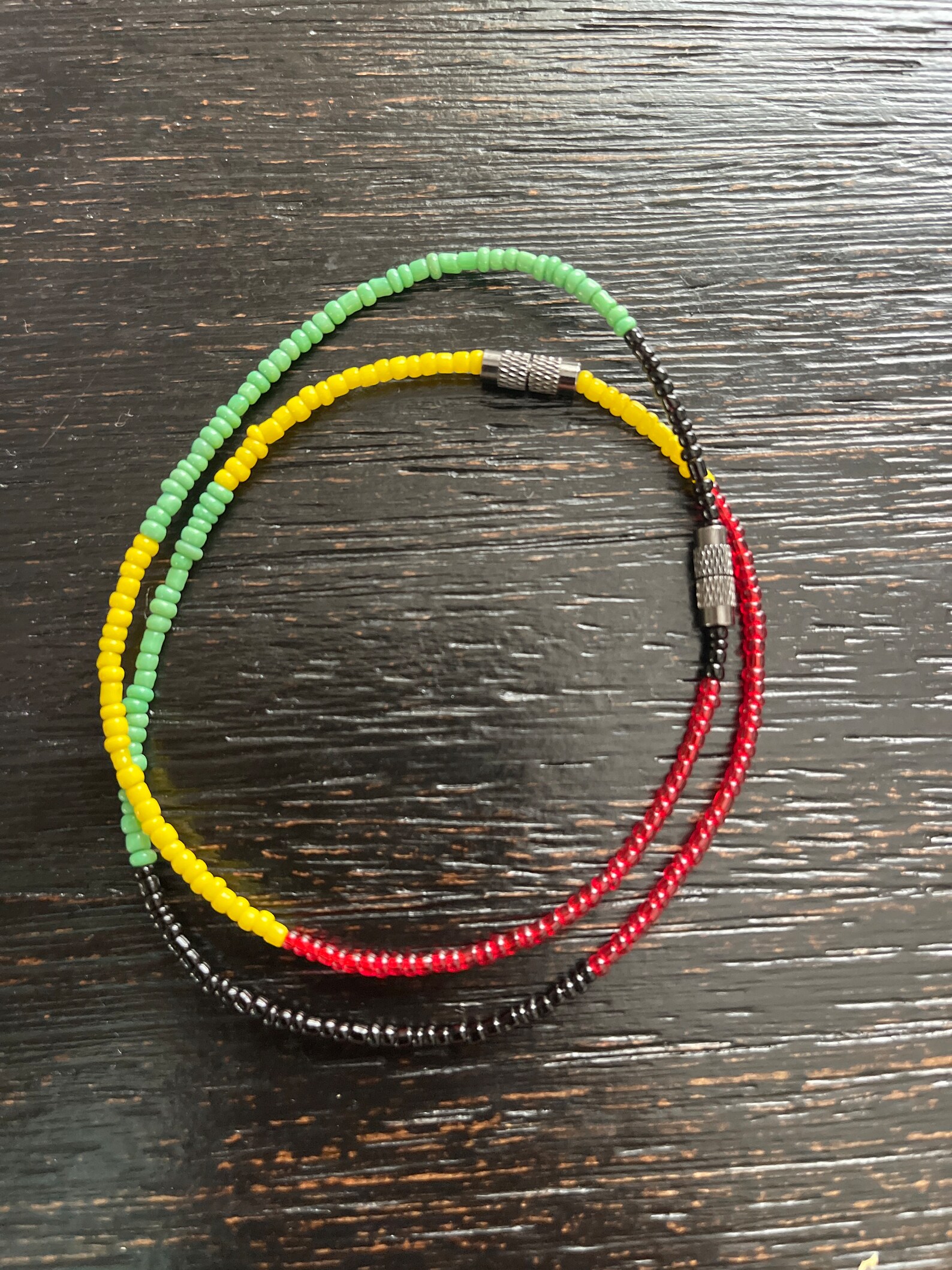Rasta Beaded Anklet: Jamaican Color Ankle Bracelet - Etsy