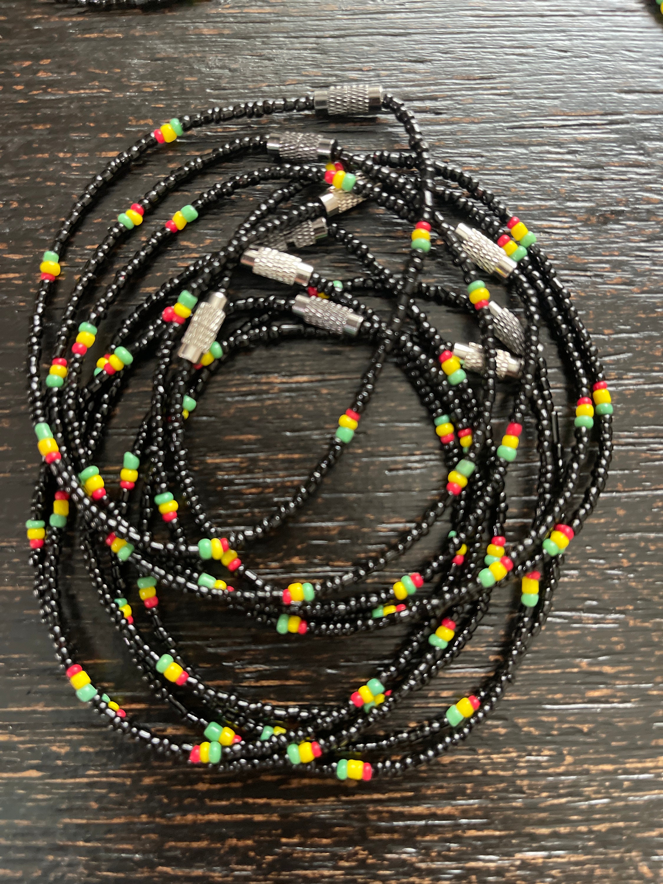 Rasta Beaded Anklet: Jamaican Color Ankle Bracelet - Etsy