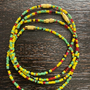 Rasta Beaded Anklet: Jamaican Color Ankle Bracelet - Etsy