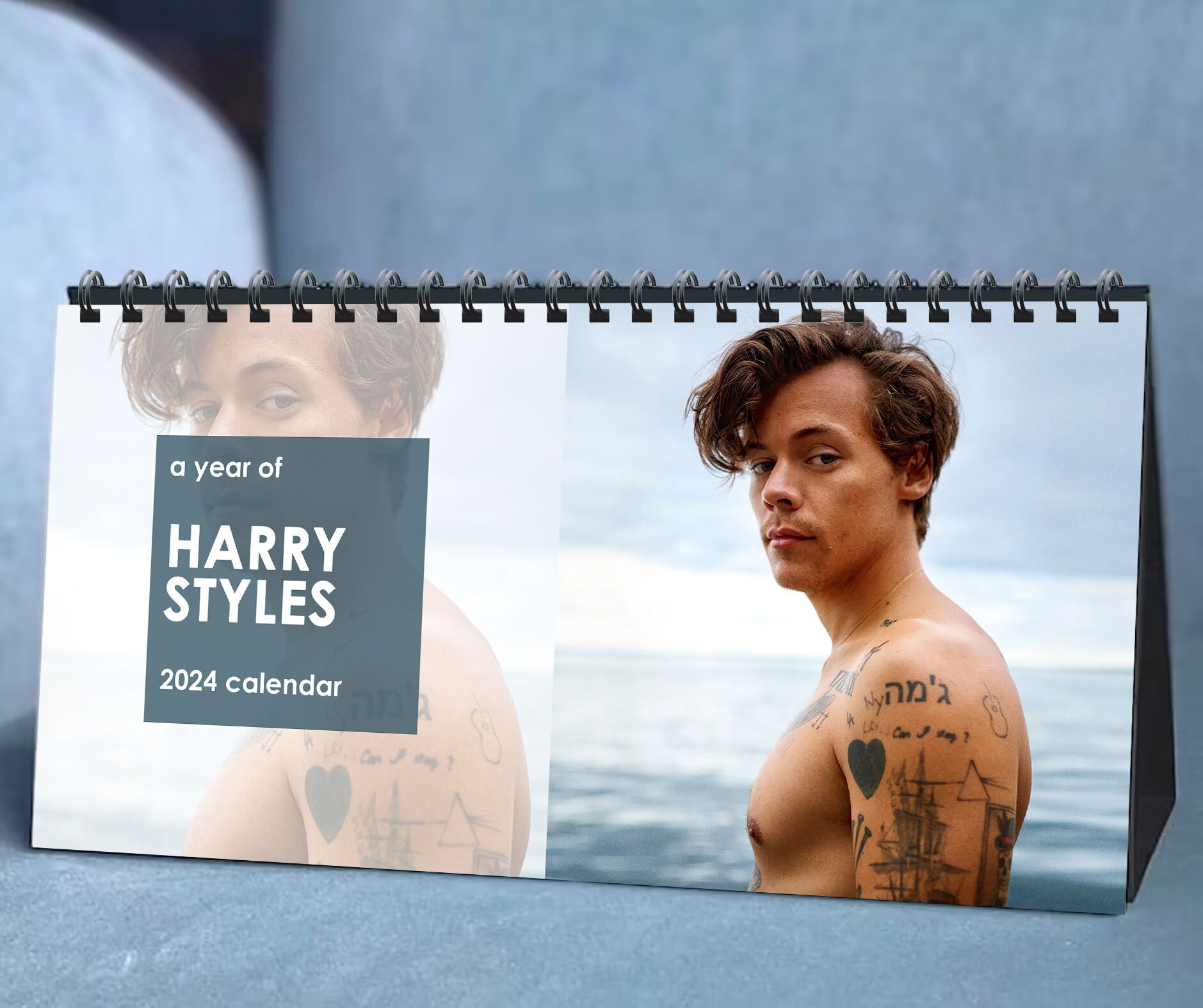 Calendrier De Bureau 2024 Harry, Calendrier Des Célébrités 2024 Cadeau ...