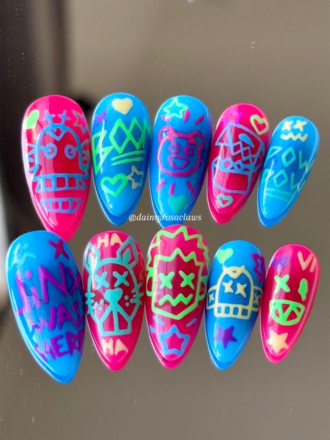 Jinx | Jinx Nails | Arcane Nails | Arcane | League of Legends | League ...