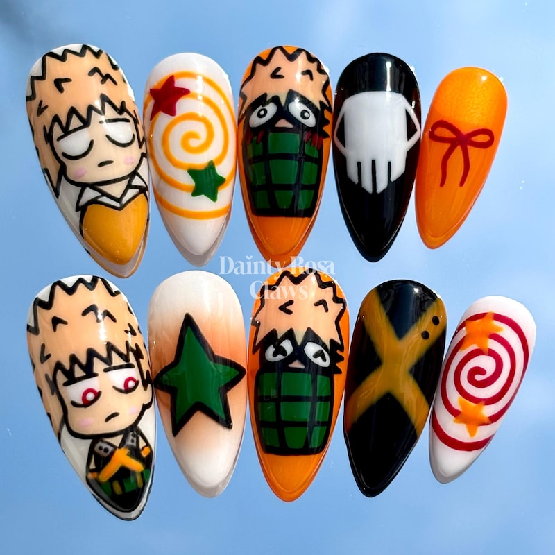 Anime Nails - Etsy