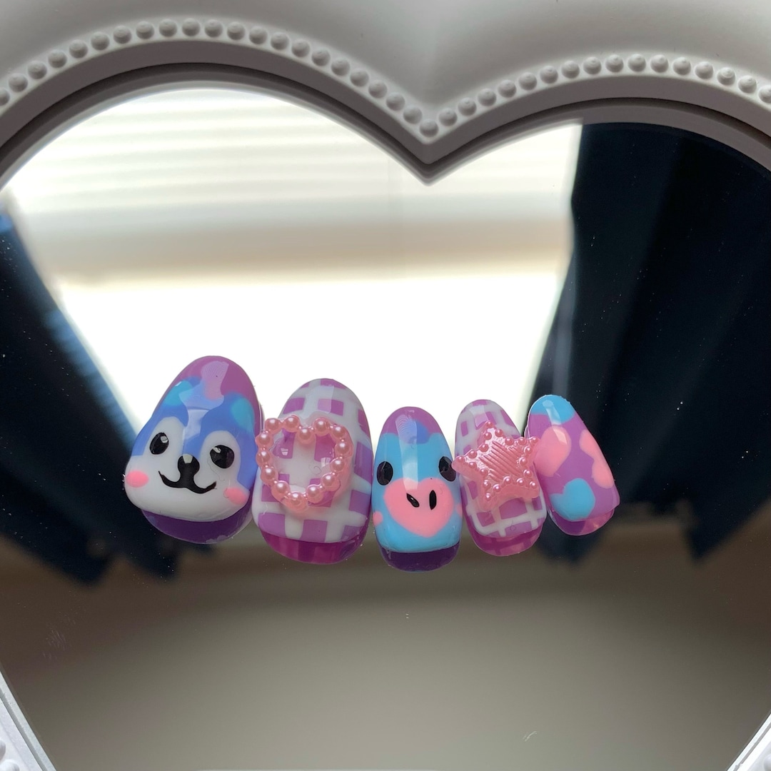 Mang BT21 Mang BT21 Nails BTS Nails Cute BT21 Nails - Etsy