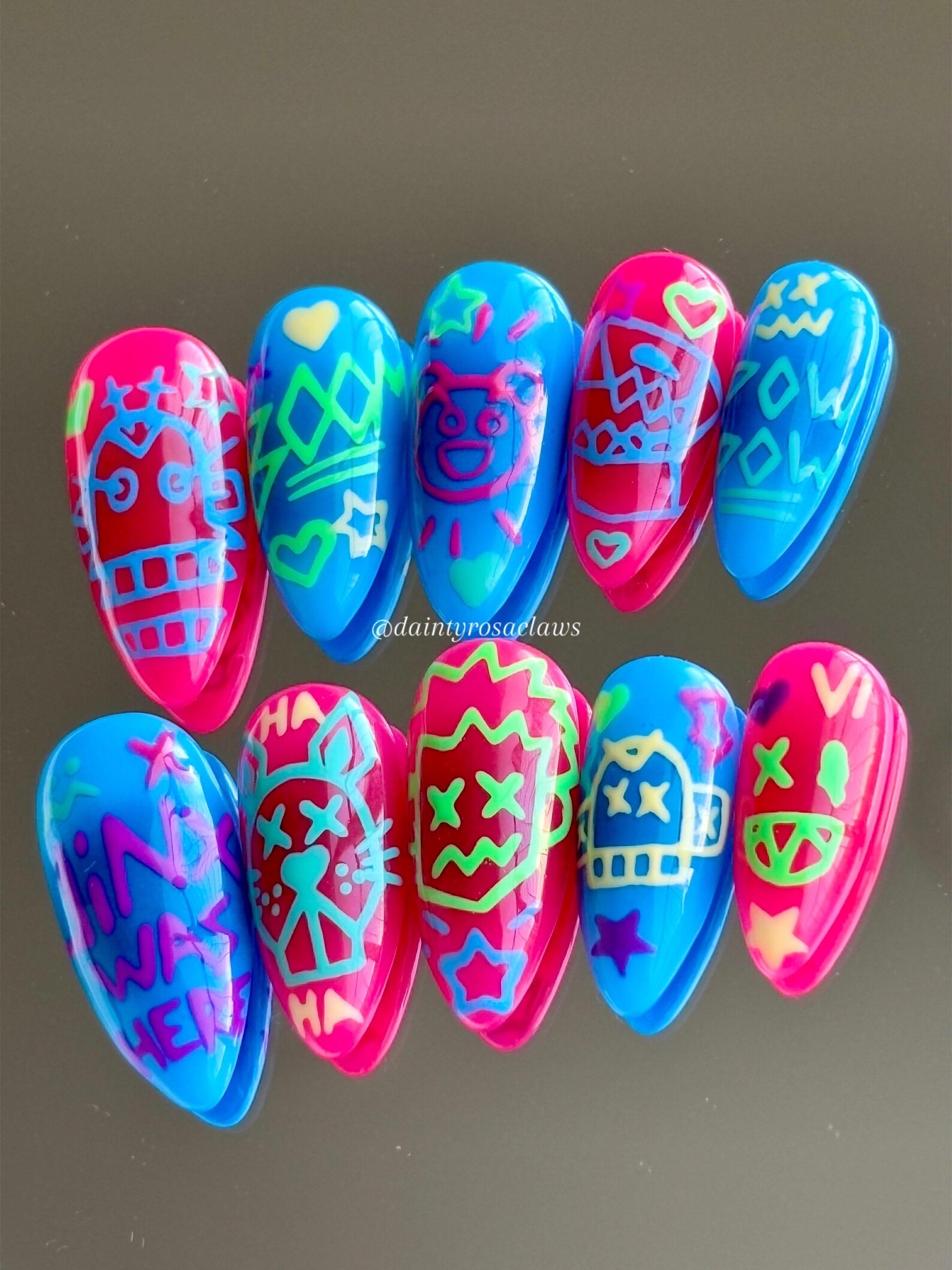 Jinx | Jinx Nails | Arcane Nails | Arcane | League of Legends | League ...