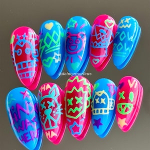 Jinx | Jinx Nails | Arcane Nails | Arcane | League of Legends | League ...