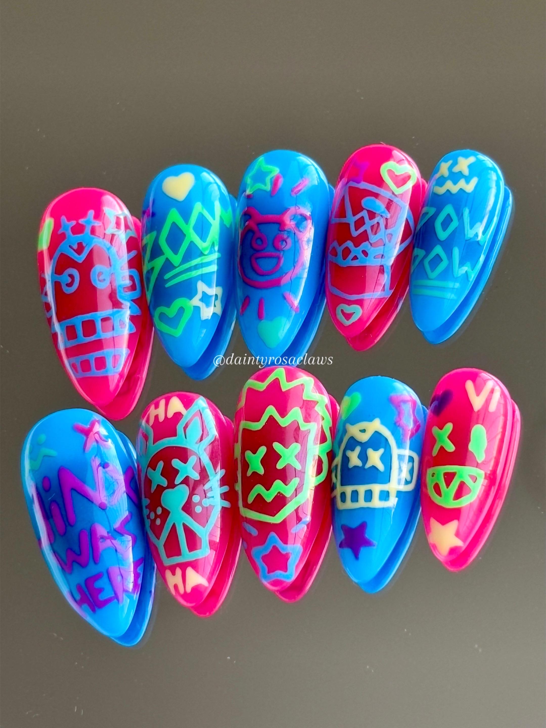 Jinx | Jinx Nails | Arcane Nails | Arcane | League of Legends | League ...