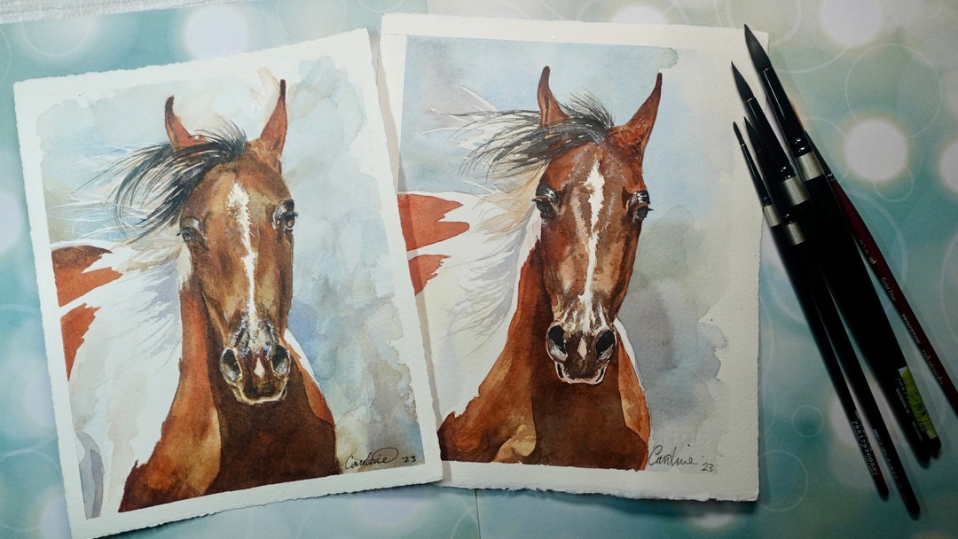 Pdf Download for Painting Pinto in Watercolour. - Etsy