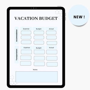 VACATION BUDGET, Simple Travel Expenses, Travel Budget, Family Annual ...