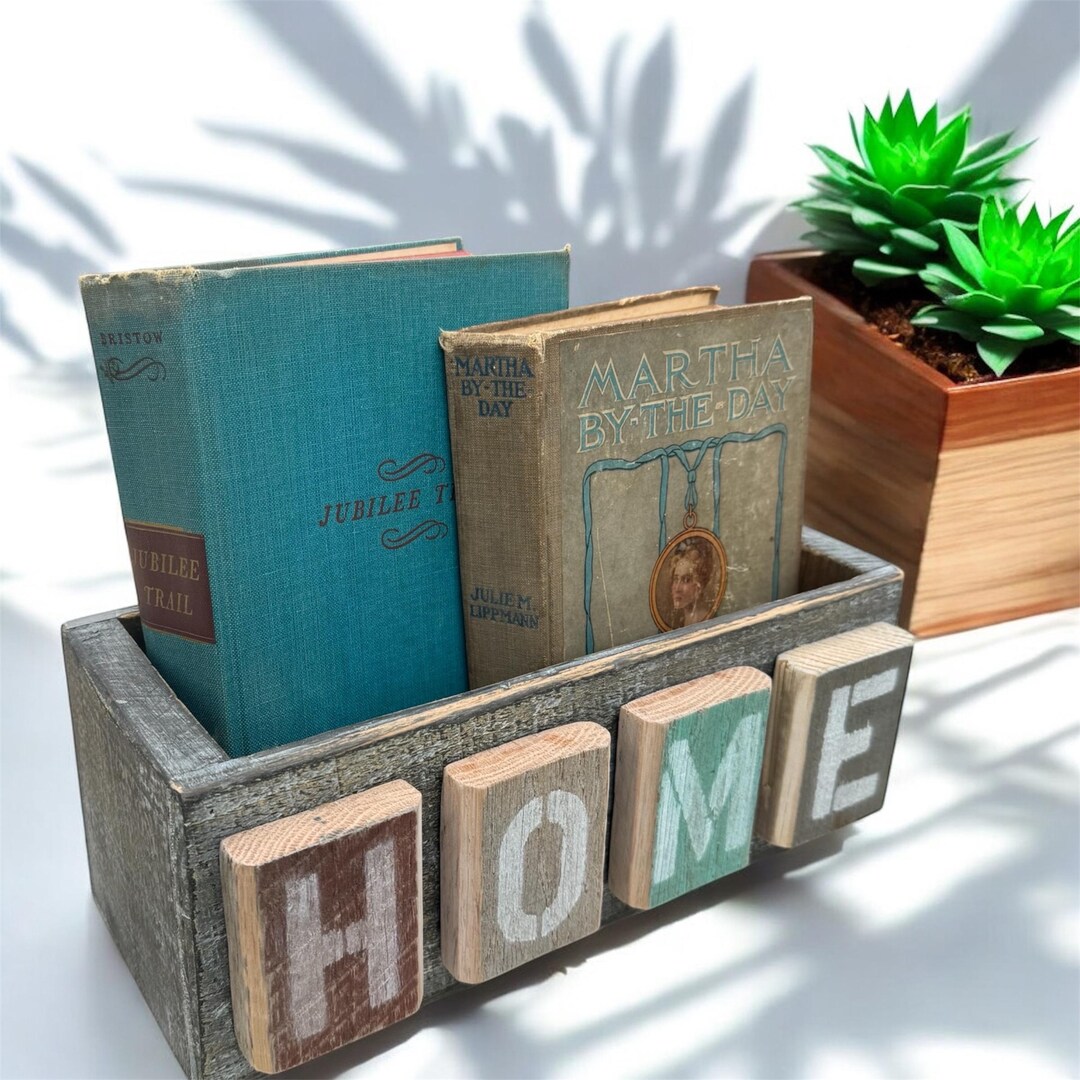 Farmhouse Wooden Storage Box Home Decor Centerpiece - Etsy