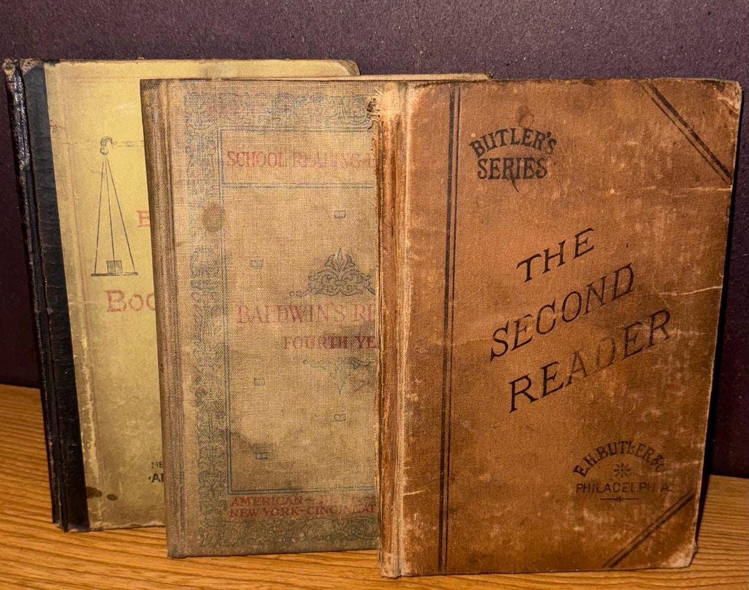 3 Antique School Books From 1800s - Etsy