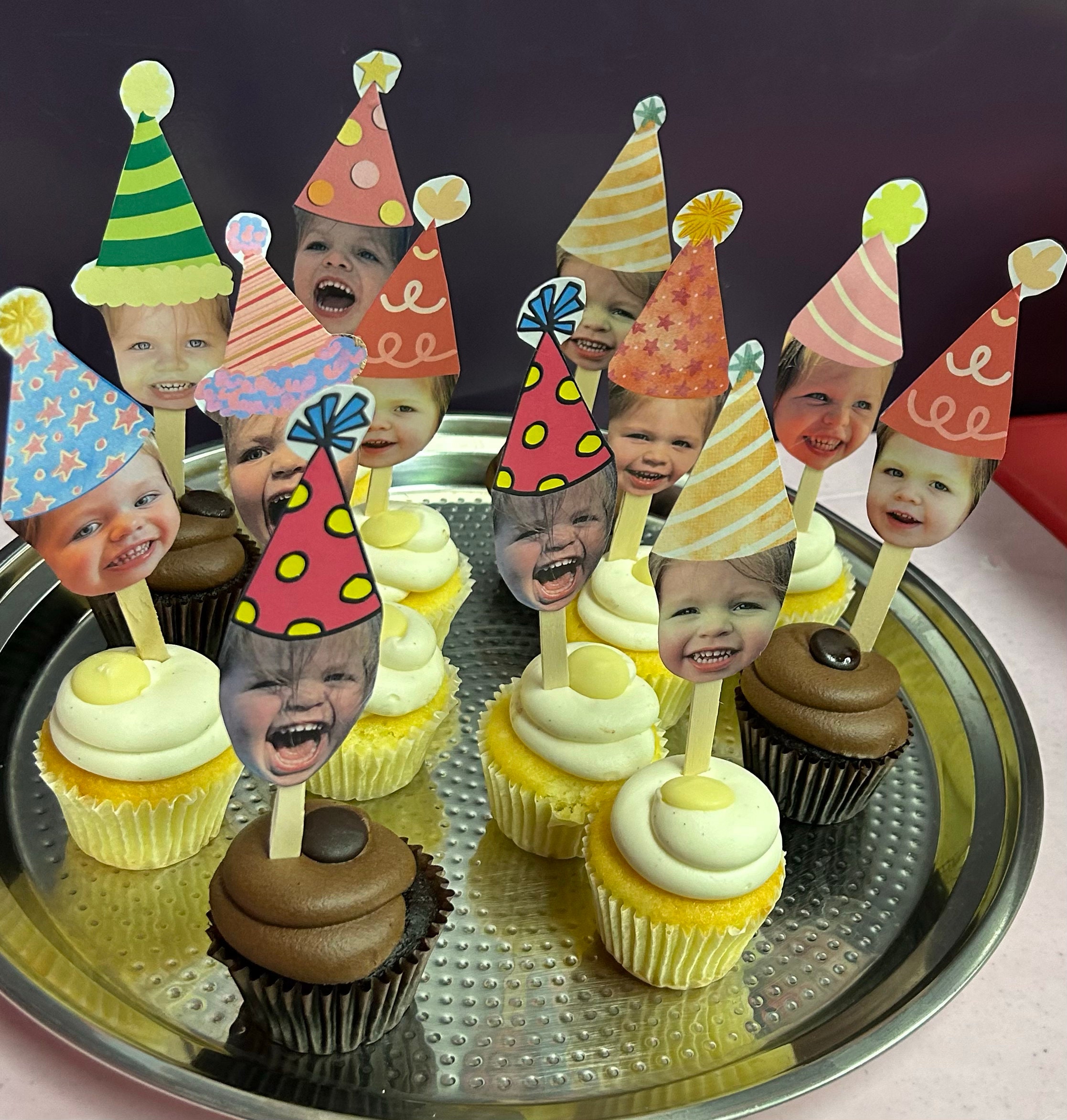 Custom Face Cupcake Toppers - Etsy