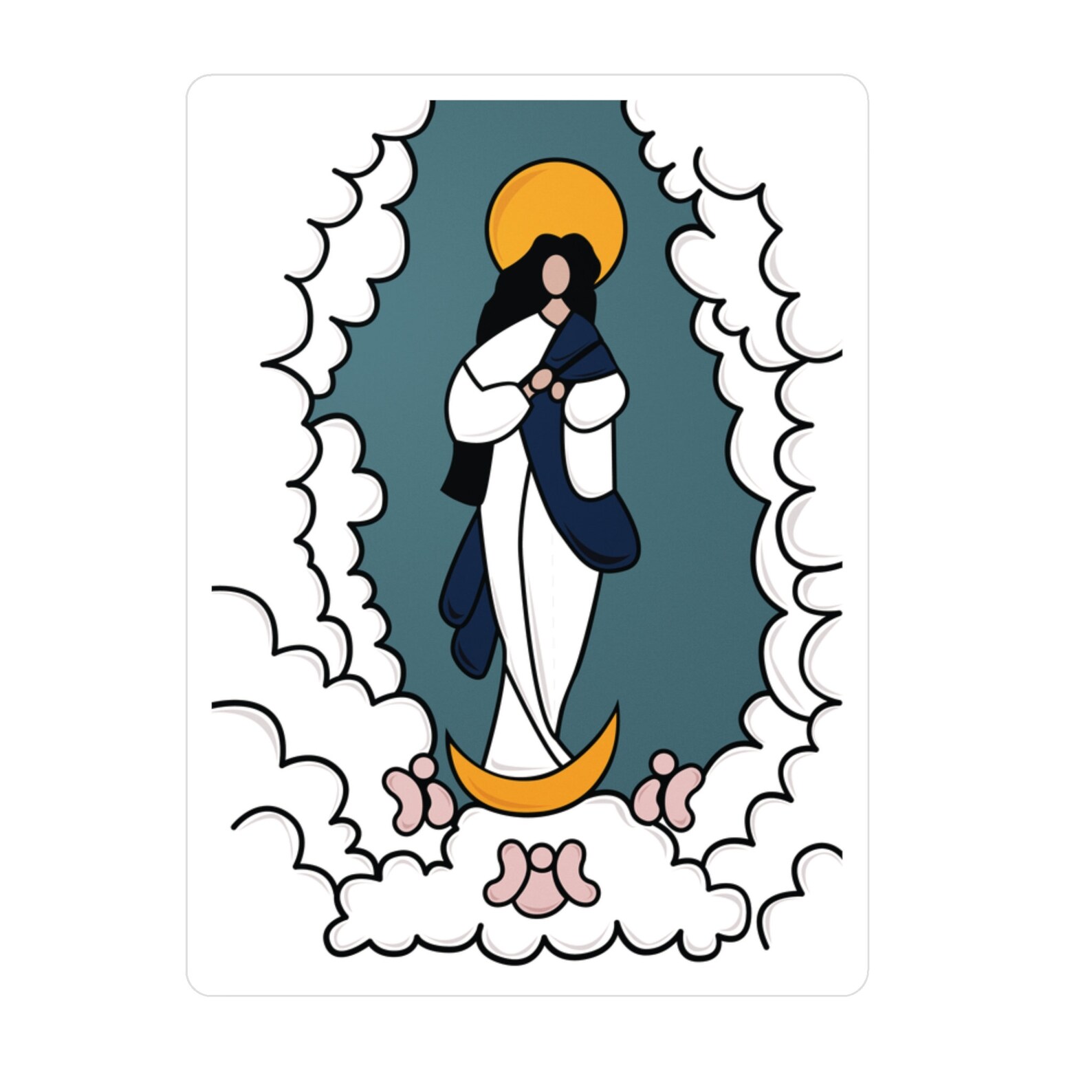 Virgin Mary Sticker, Virgin of Conception, Virgem Da Conçeição, Nosso ...