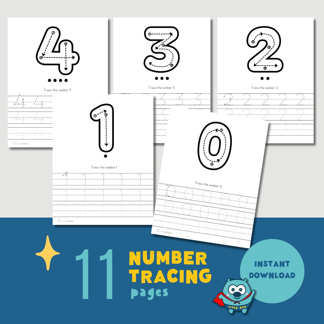 123 Tracing Worksheet, Number Coloring Worksheet, Preschool Number ...