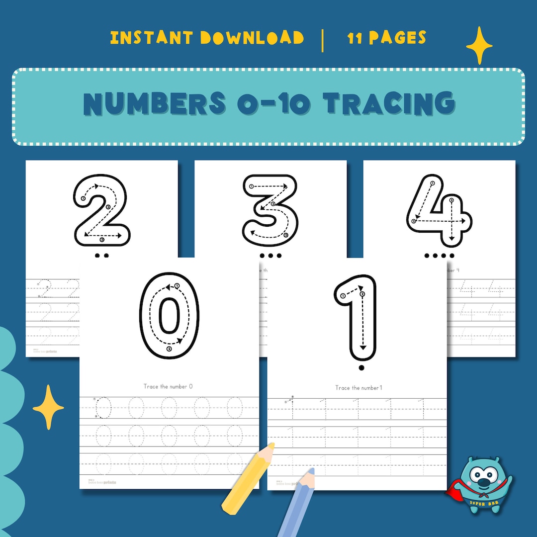 123 Tracing Worksheet, Number Coloring Worksheet, Preschool Number ...