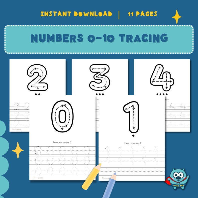 123 Tracing Worksheet, Number Coloring Worksheet, Preschool Number ...