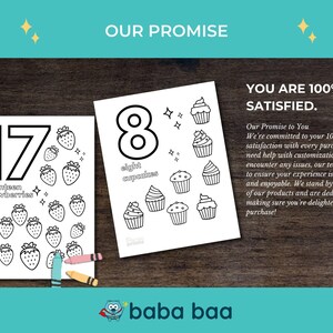 Food Number Coloring Pages for Preschoolers | Number Tracing Worksheets ...