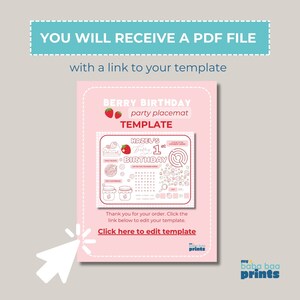 Berry First Birthday Activity, 1st Birthday Strawberry Party, Berry 1st ...