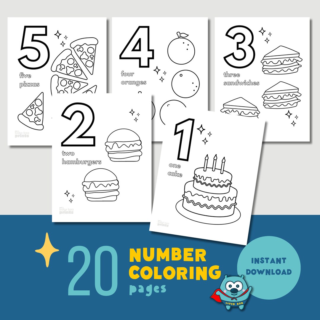 123 Coloring Page, Number Coloring Page, Preschool Coloring Pages ...