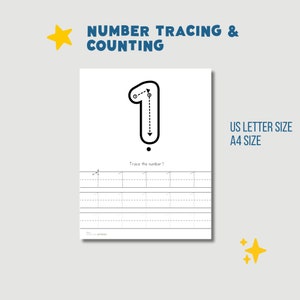 123 Tracing Worksheet, Number Coloring Worksheet, Preschool Number ...