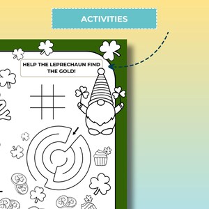 Instant Download St Patrick's Day Placemat for Kids - Printable St ...