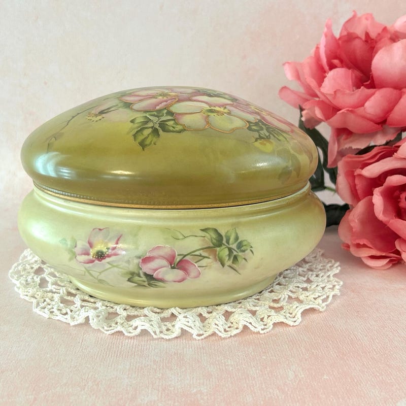 Porcelain Powder Box - Etsy