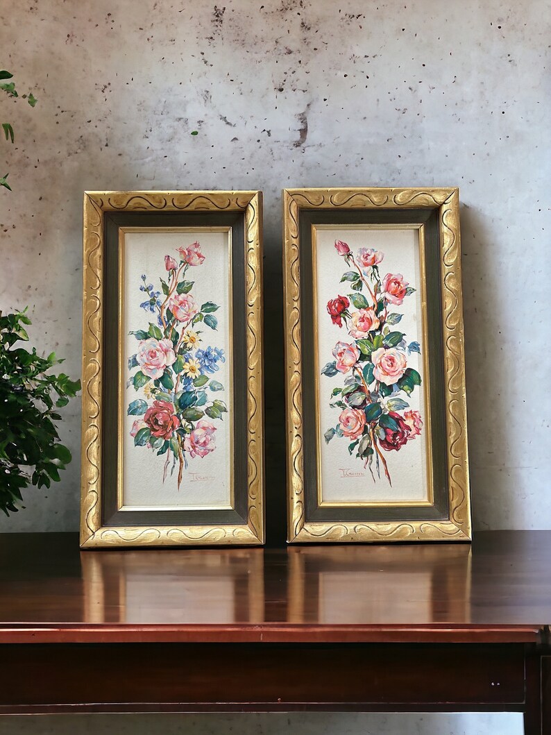 Vintage Floral Wall Art Prints - Etsy