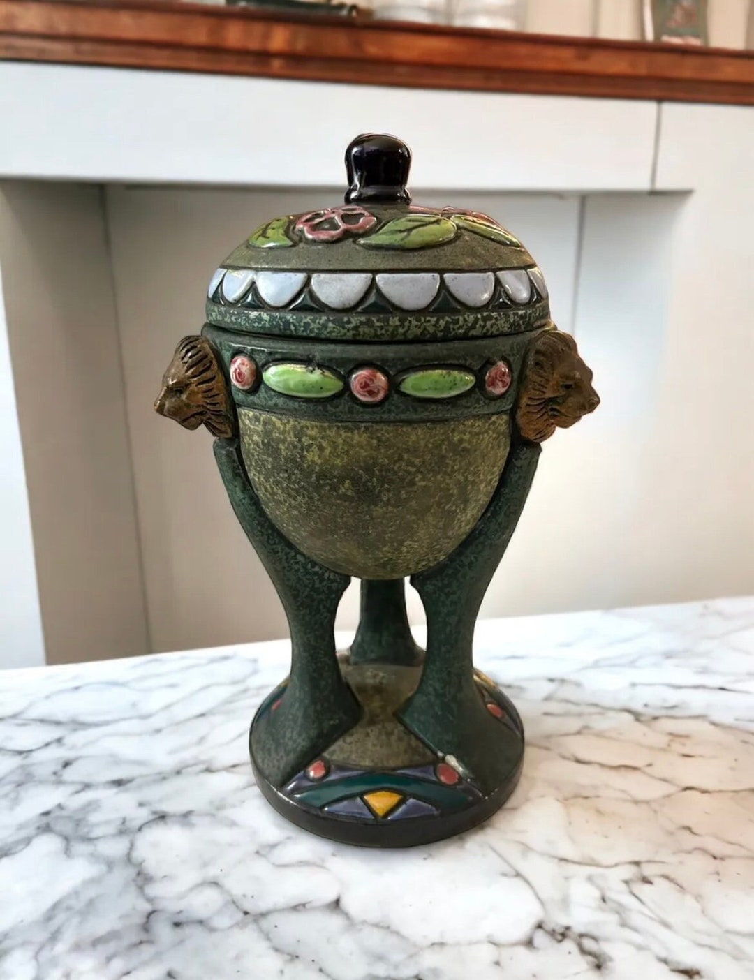 Rare Vintage Czech Slovak Amphora Urn Vase With Lid - Etsy