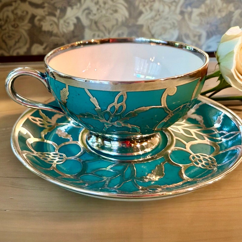 Turquoise Tea Cup - Etsy