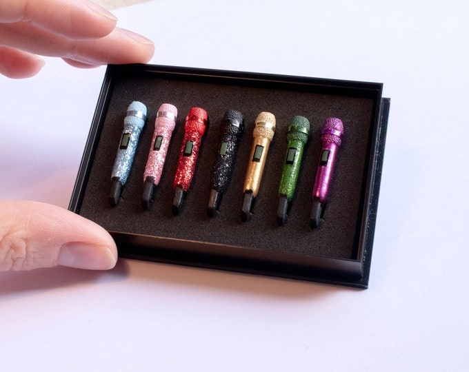 BTS Miniature Microphone Set of 7 - Etsy