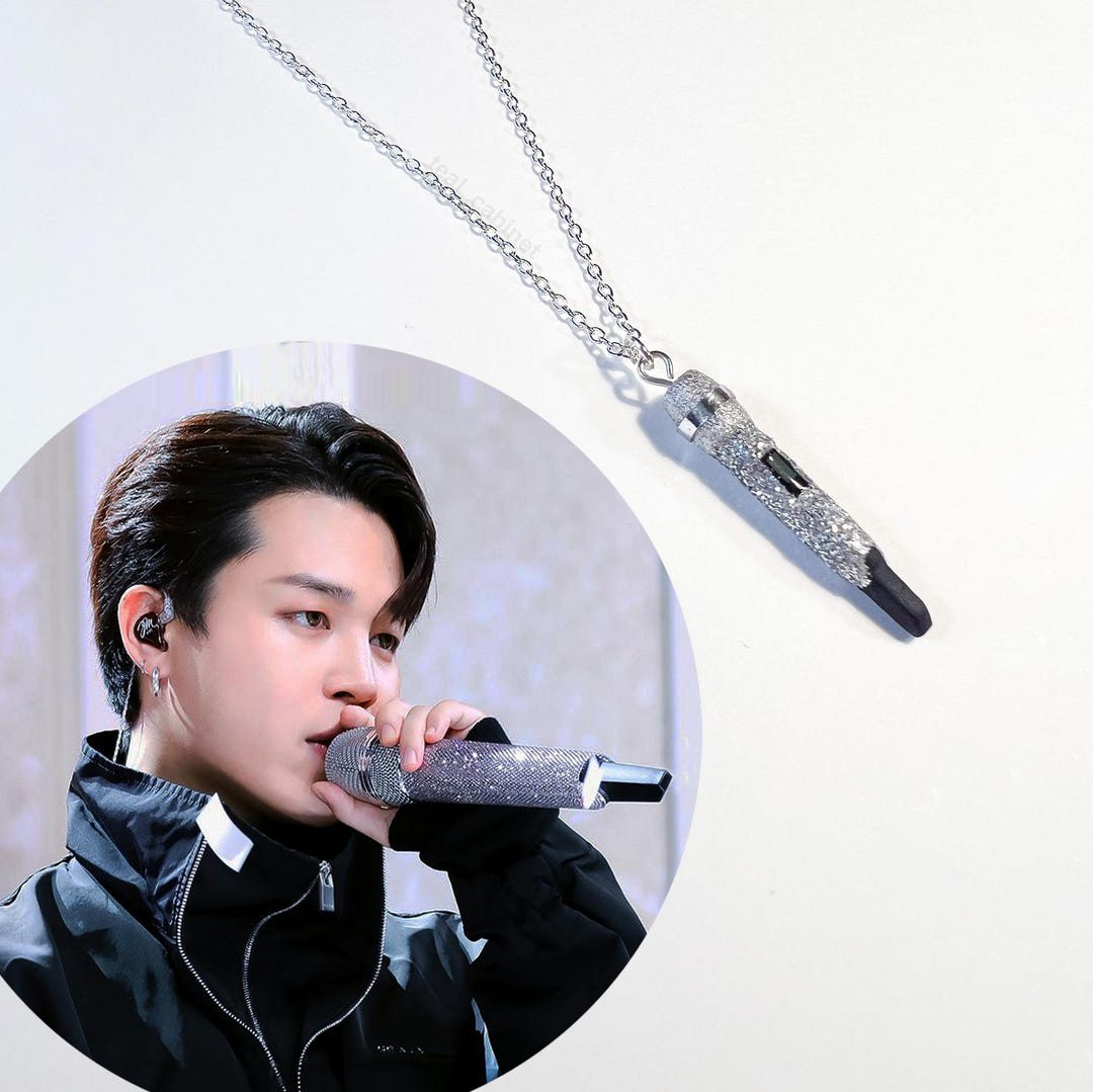 BTS Jimin Inspired Necklace With Mini Microphone Pendant - Etsy
