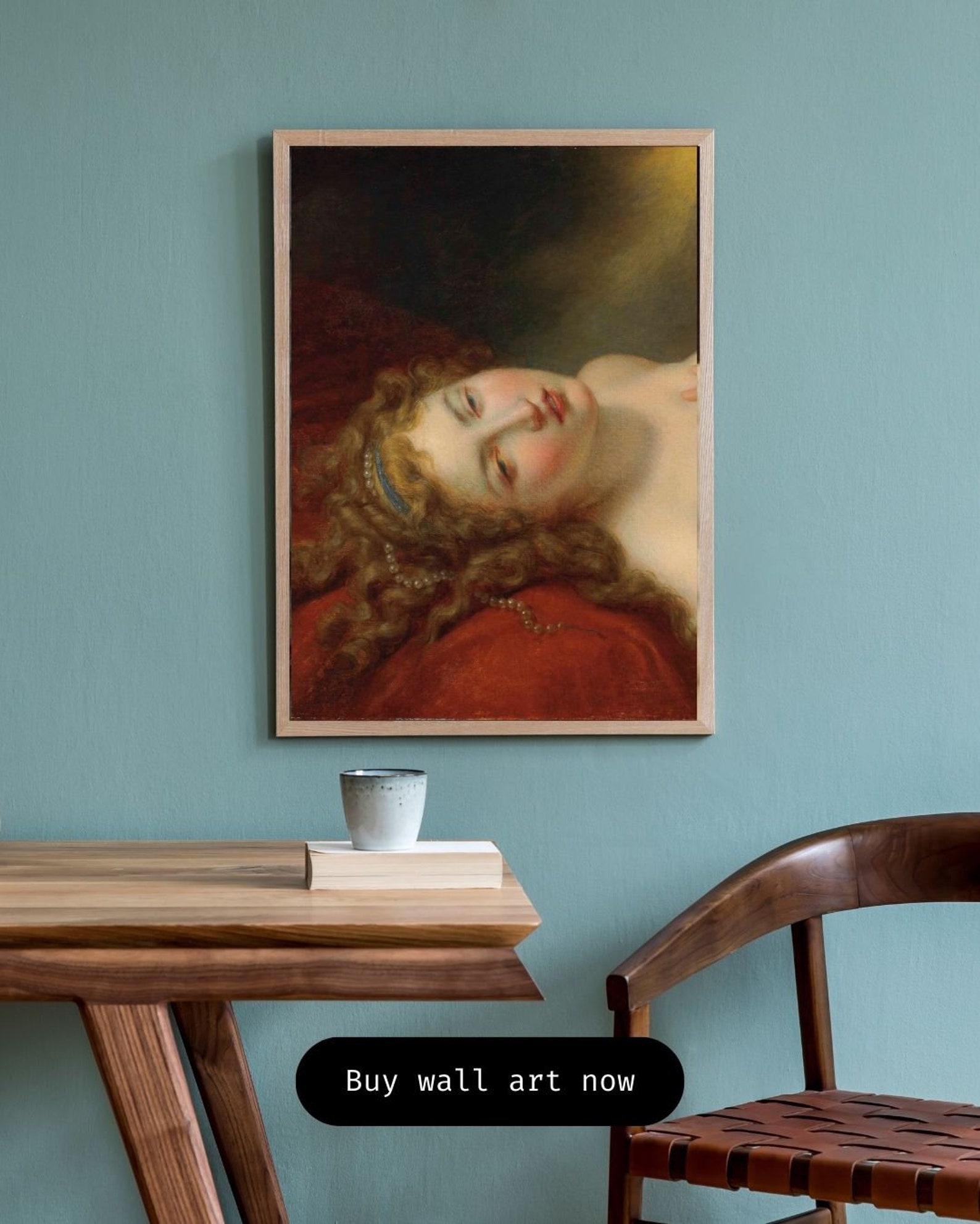 Print of Beautiful Greek Woman Reclining in Red Blanket - Victorian Era ...
