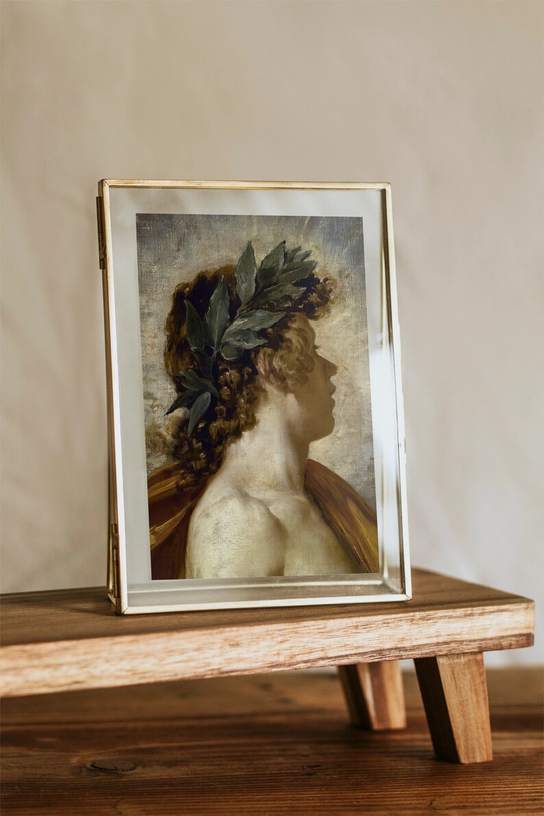 Antique Greek Mythology God Apollo Oil Painting Print Classical Fine ...