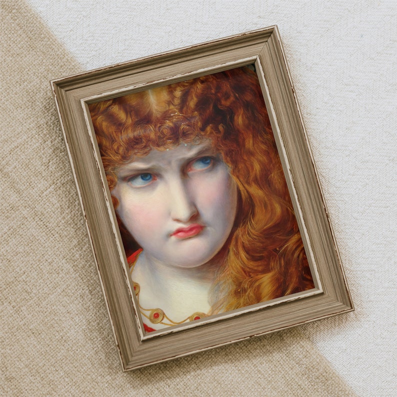 Digital Print of Beautiful Temperamental Greek Redhead Woman - Helen of ...