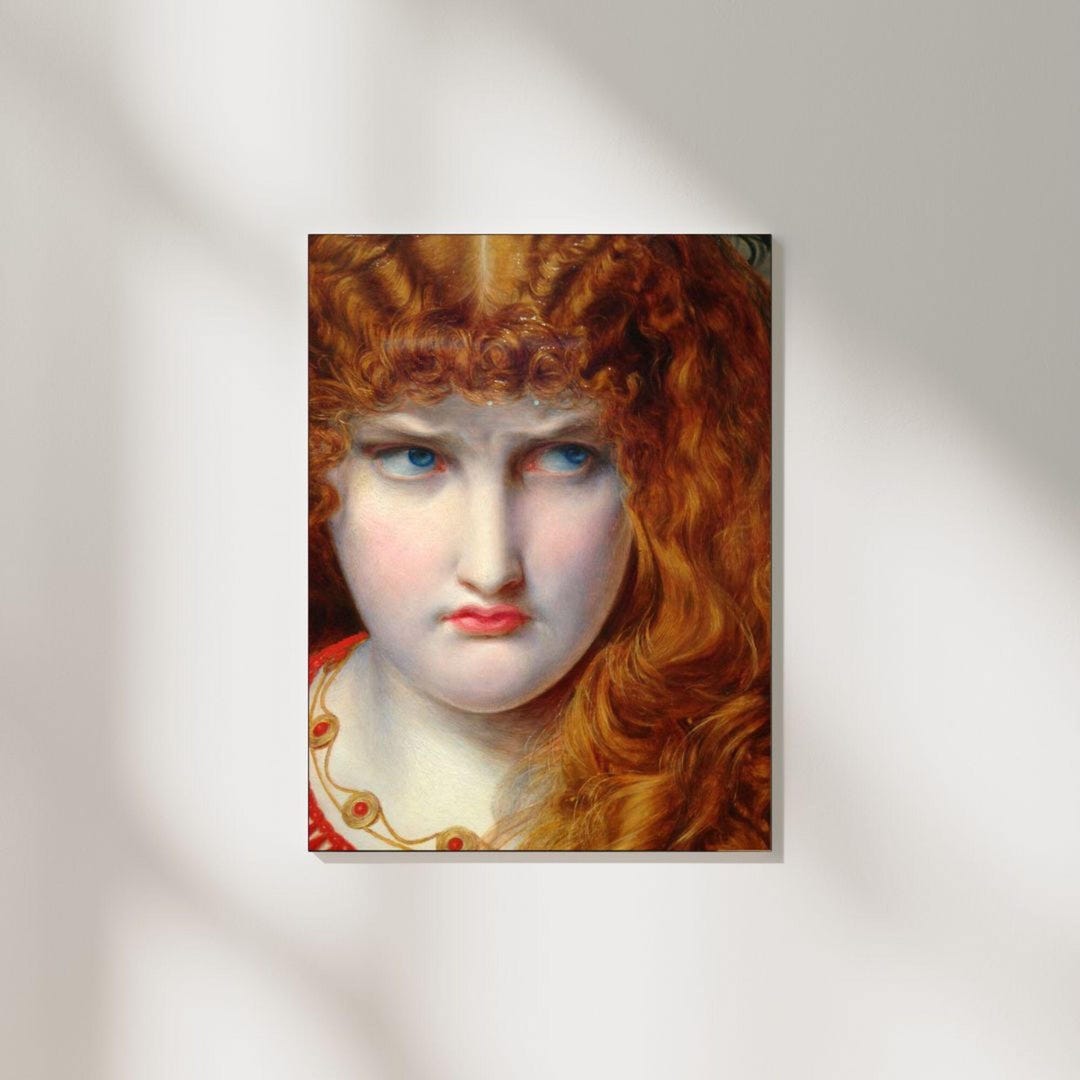 Digital Print of Beautiful Temperamental Greek Redhead Woman - Helen of ...