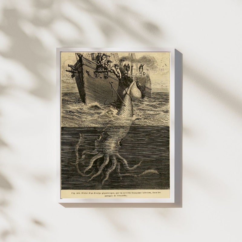 Sea Monster Print - Etsy