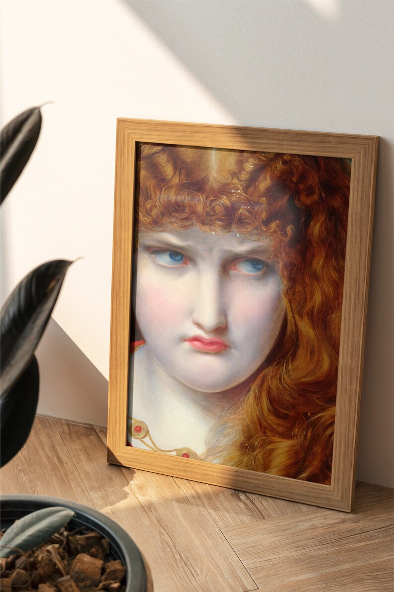 Digital Print of Beautiful Temperamental Greek Redhead Woman - Helen of ...