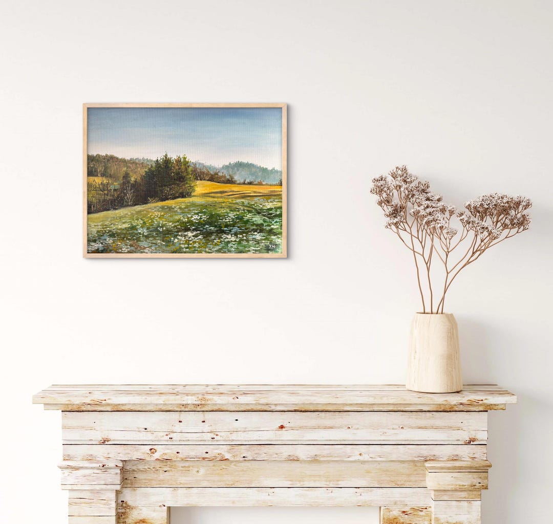Oil Plein Air Landscape Painting, Nature, Bayern, Lautertal, Germany ...