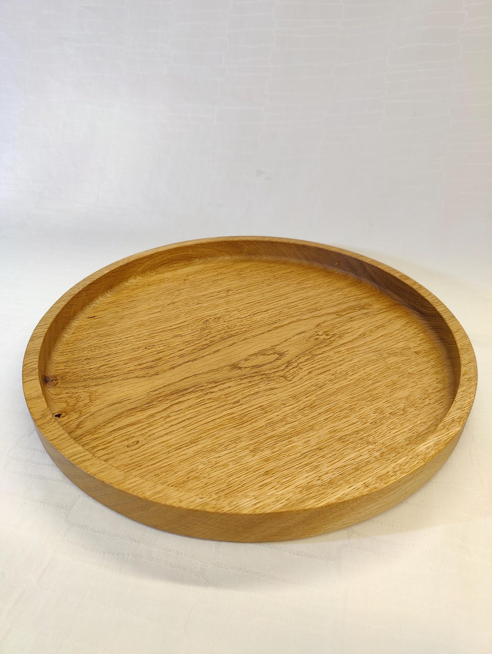 Round Wooden Serving Tray | Decorative Striped Tray in Different Wood ...