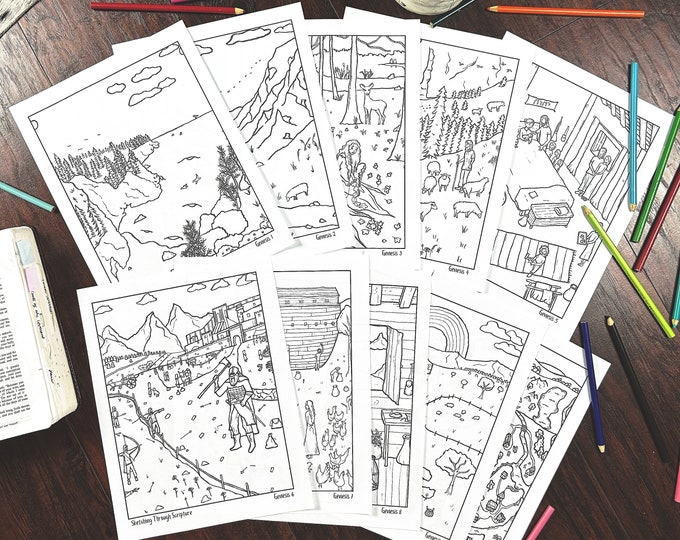 Genesis 11-20 Kids Bible Coloring Pages Printable: Tower of Babel ...