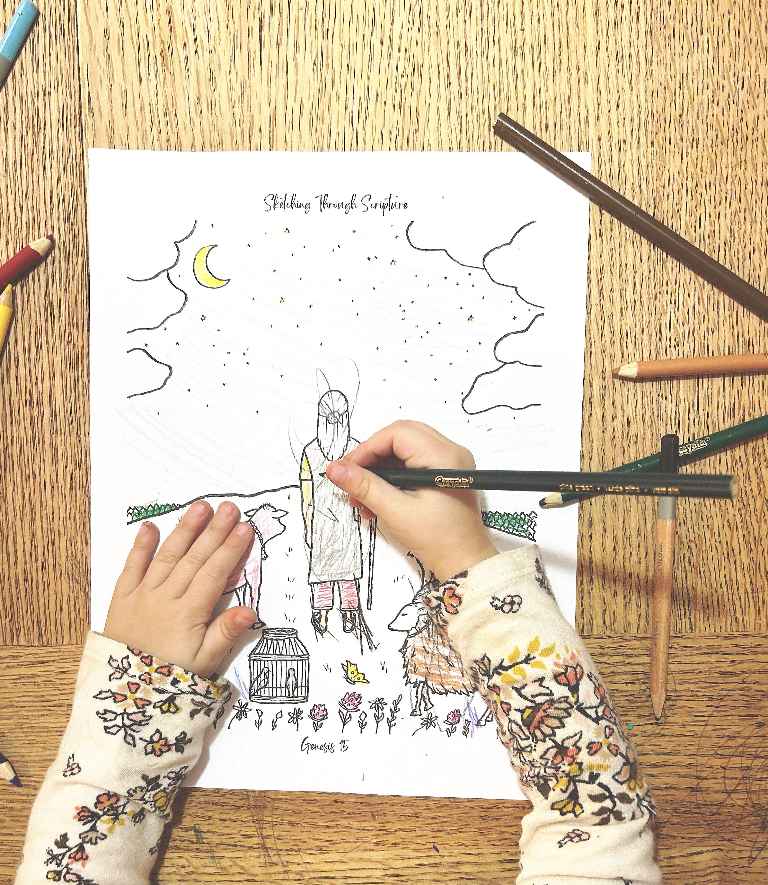 Genesis 15 God's Covenant With Abram Bible Coloring Page Printable for ...