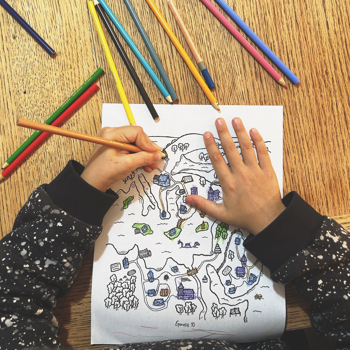 Genesis 1-10 Kids Bible Coloring Pages Printable | Creation Through ...