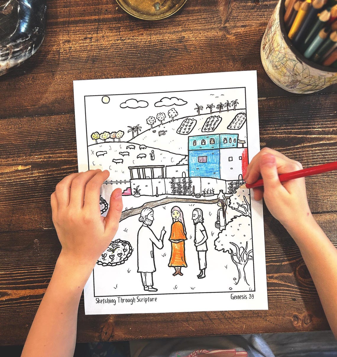 Genesis 39 Joseph as Overseer Story Bible Coloring Page PDF for Bible ...