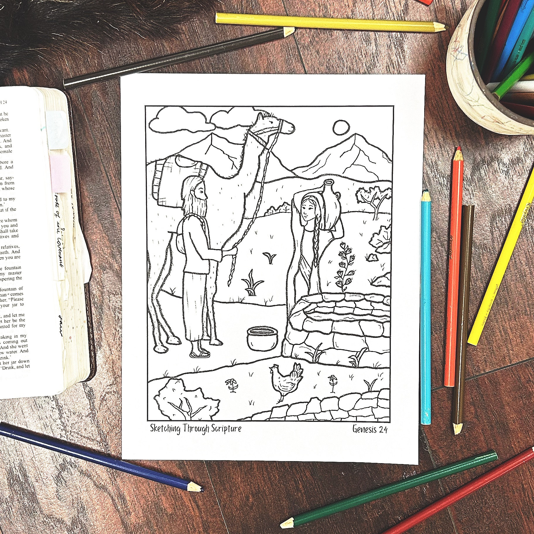 Genesis 23, 24 and 25 Bible Coloring Pages PDF: Abraham Buries Sarah ...