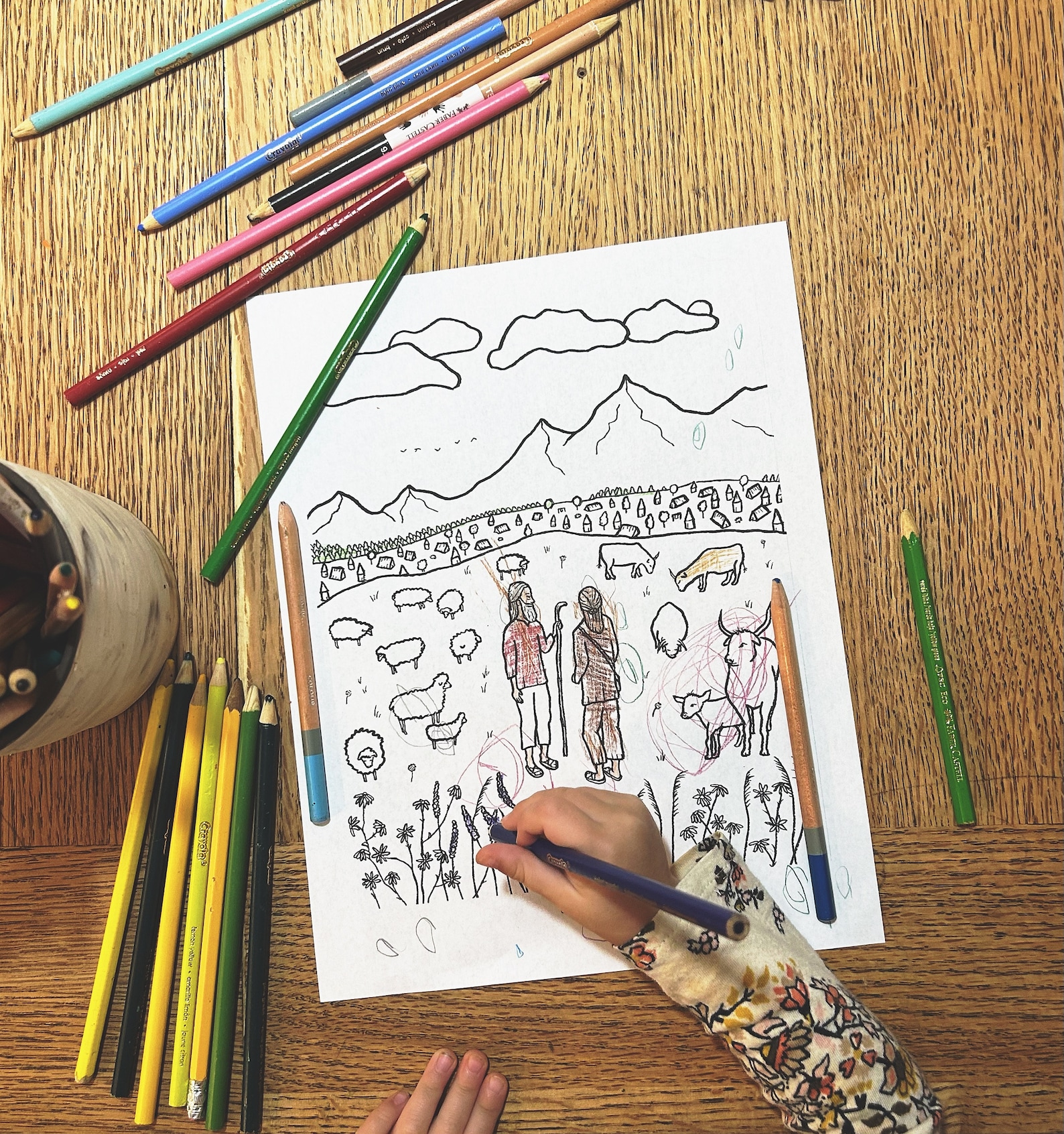 Genesis 13 Abram and Lot Story Bible Coloring Page Printable for Torah ...
