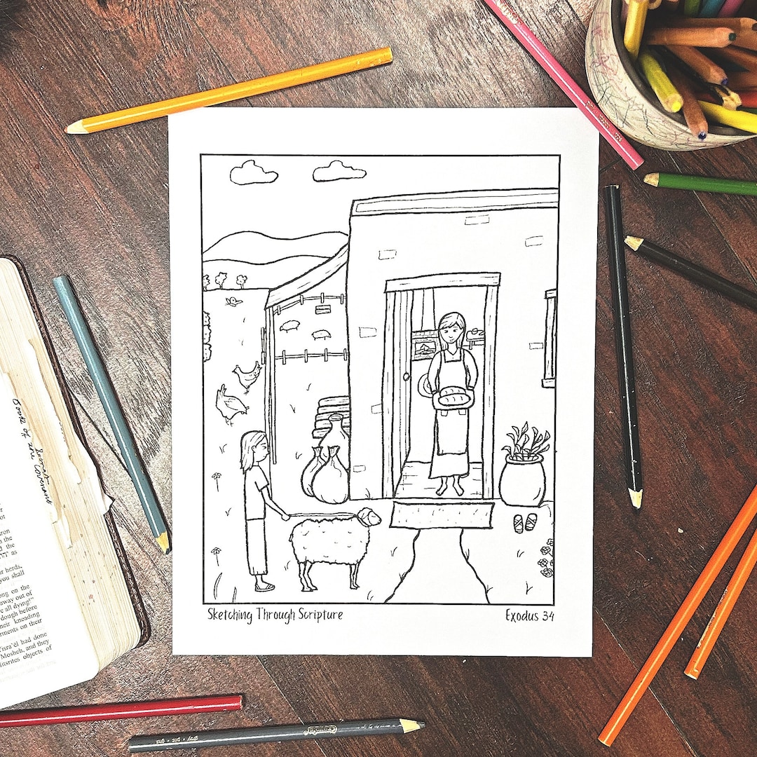 Exodus 34 Festival of Pentecost Story Bible Coloring Page PDF for Bible ...