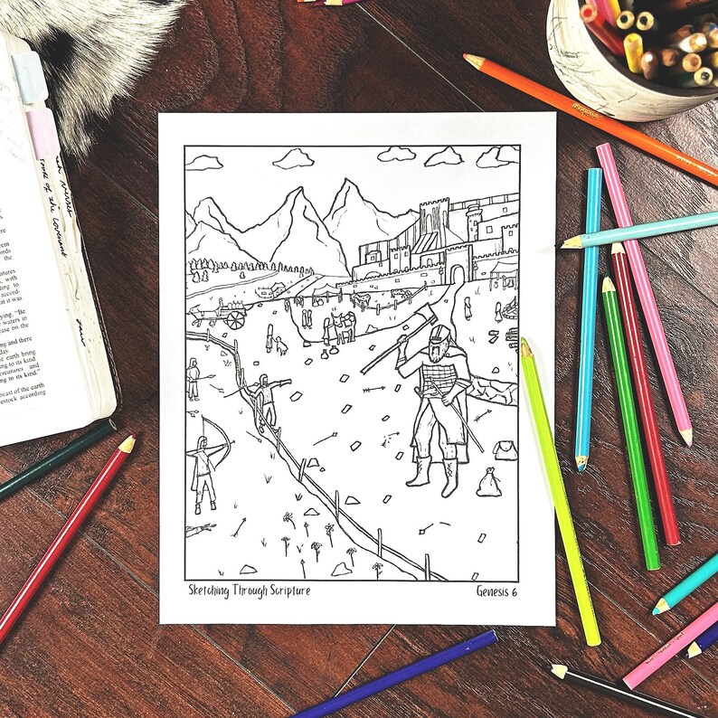 Genesis 4, 5, and 6 Coloring Sheets Printable Cain and Abel, Adam's ...