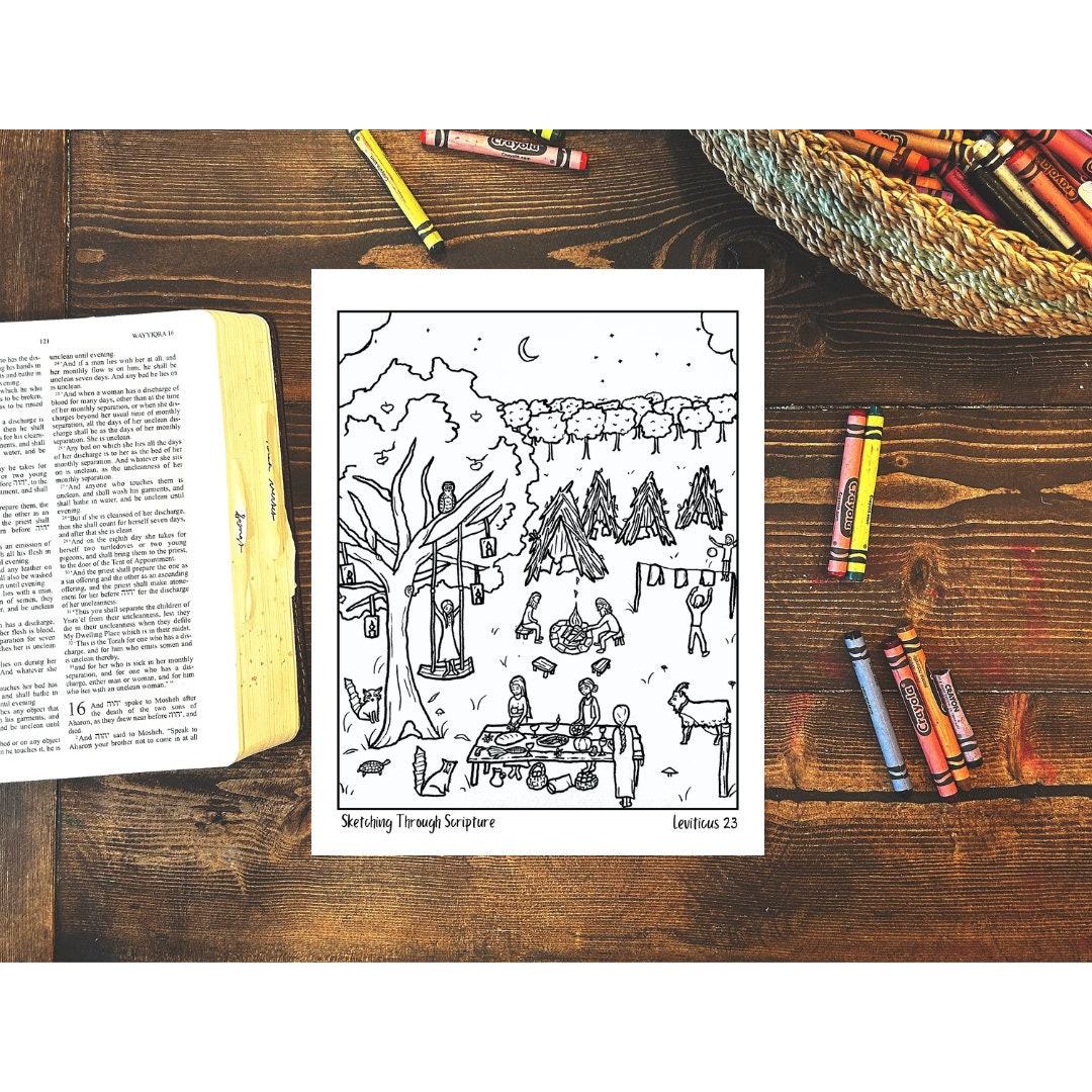 Leviticus 23 Feast of Tabernacles Story Bible Coloring Page PDF for ...